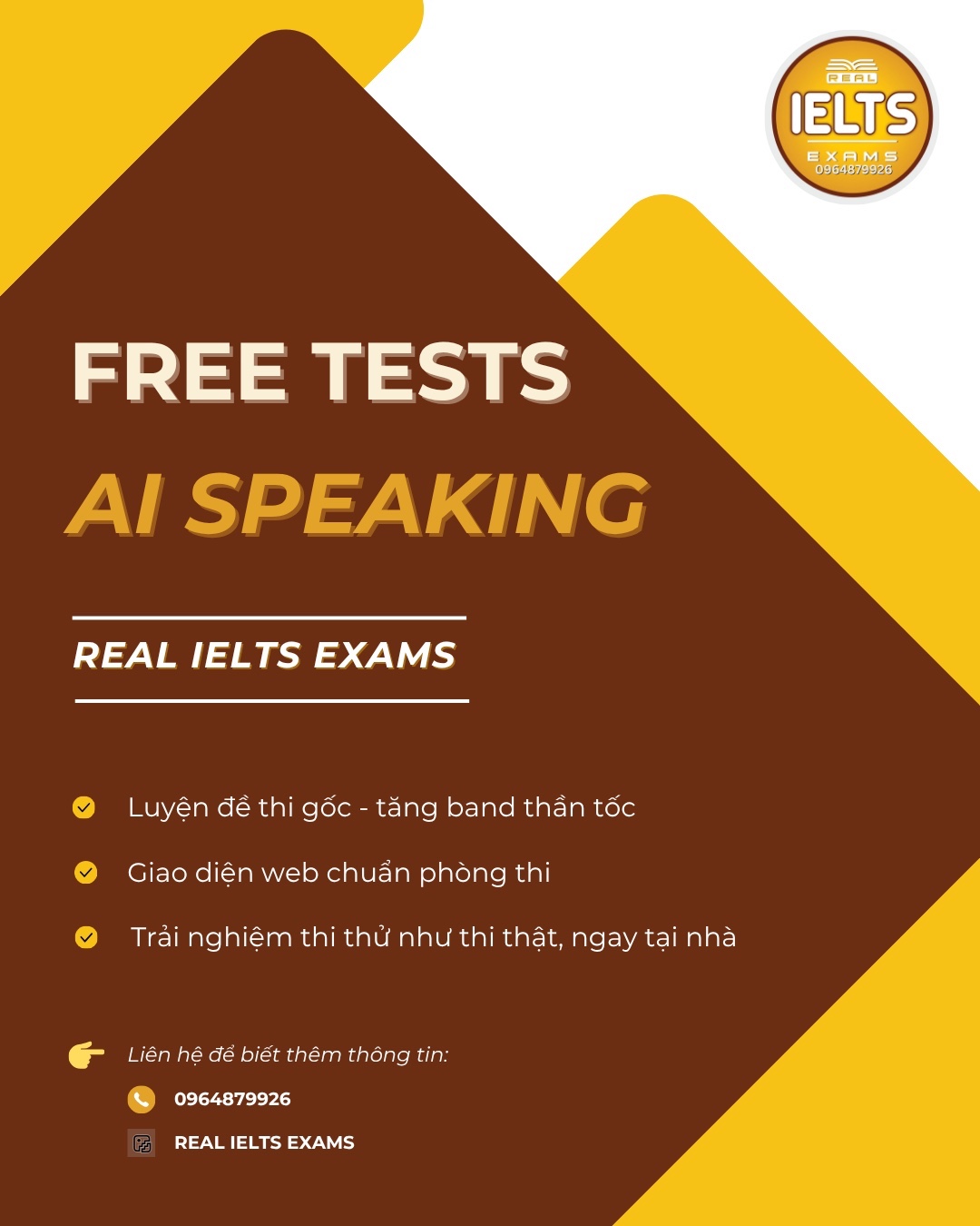 FREE AI SPEAKING TEST - REAL IELTS